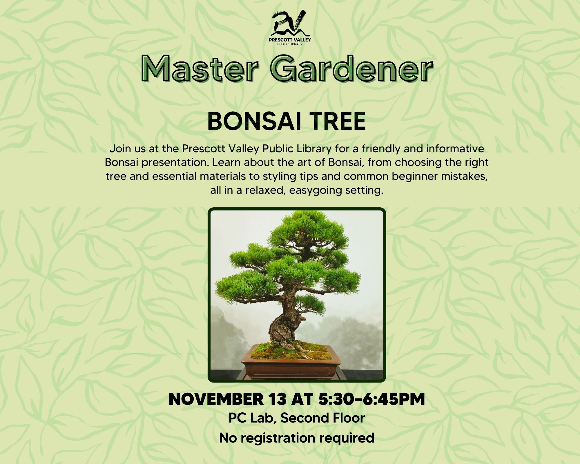 Master Gardener: Bonsai, In person program | Yavapai Library Network
